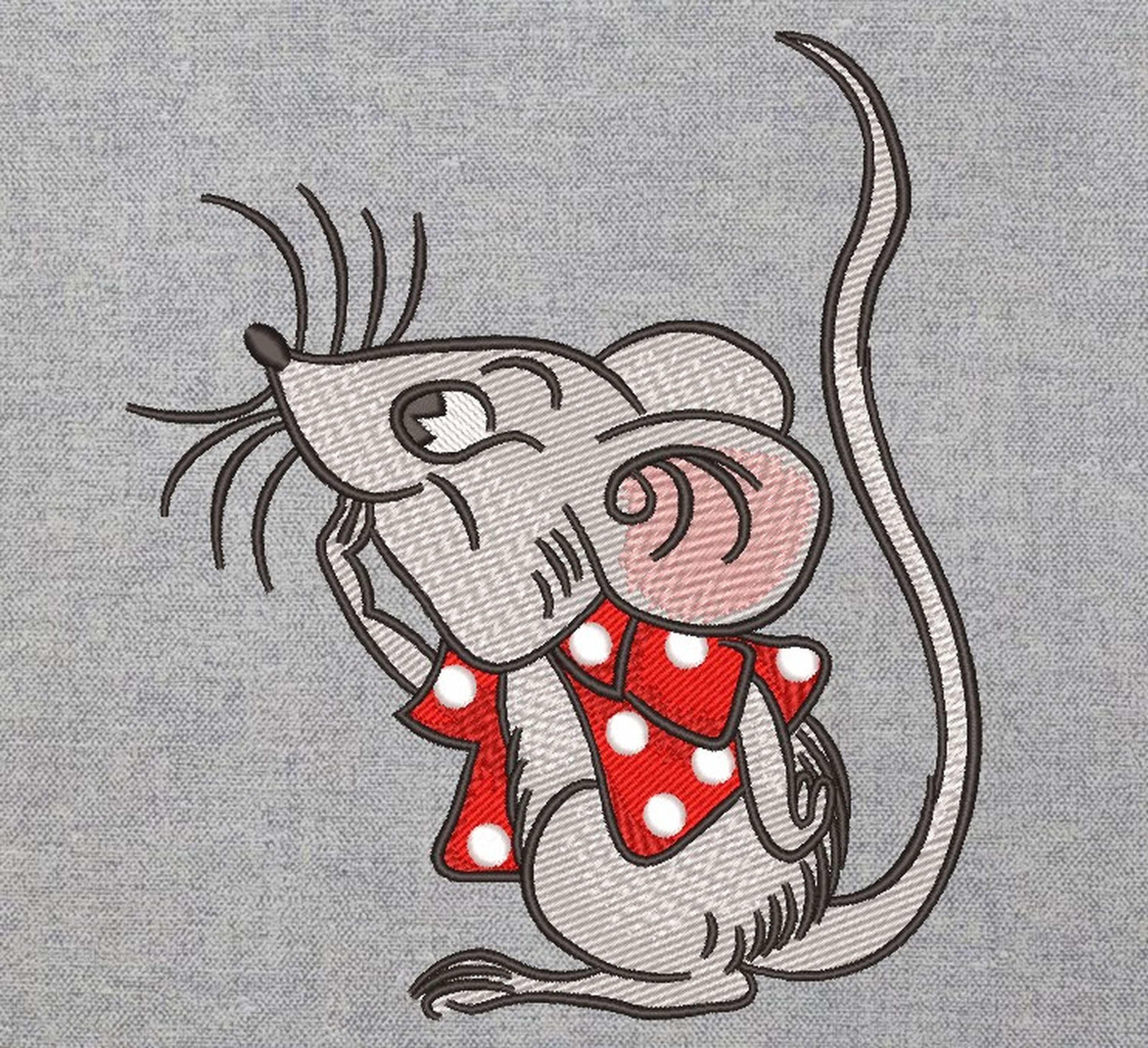 Mouse Embroidery Design 2 Sizes Instant Download | Etsy