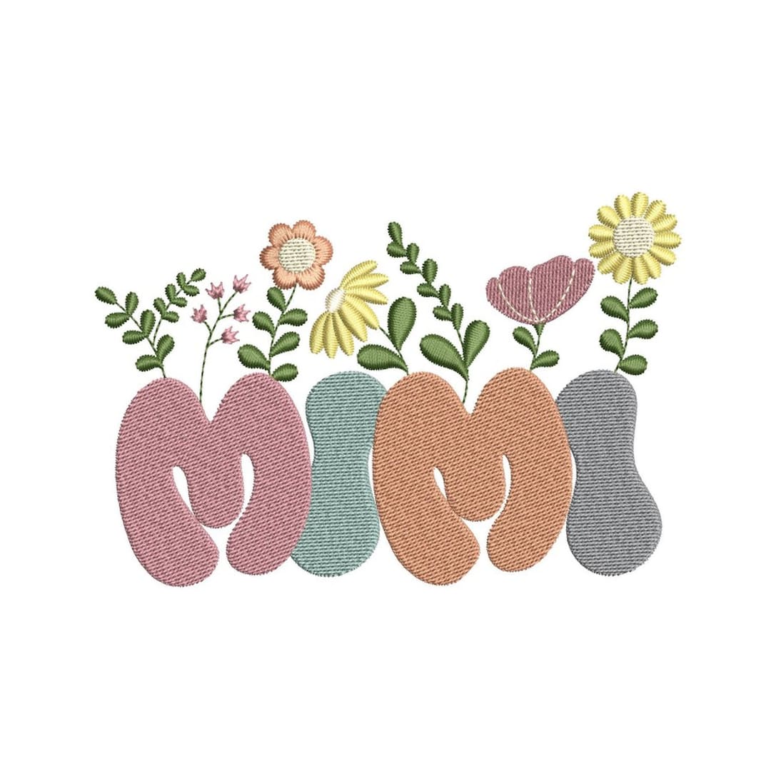 Mimi Flower Embroidery Design, 3 Sizes, Instant Download - Etsy