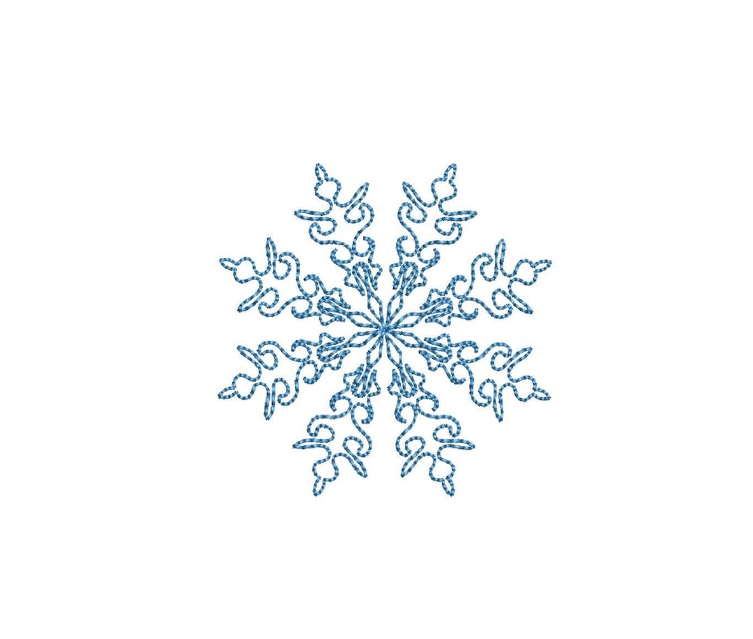 Snowflake Machine Embroidery Design, Christmas Embroidery Design, 5 ...