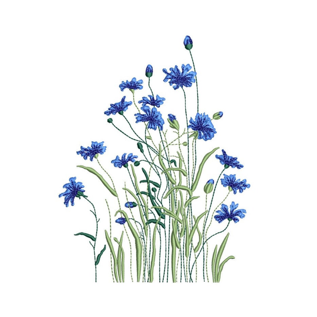 Flowers Machine Embroidery Design, 3 Sizes, Instant Download - Etsy