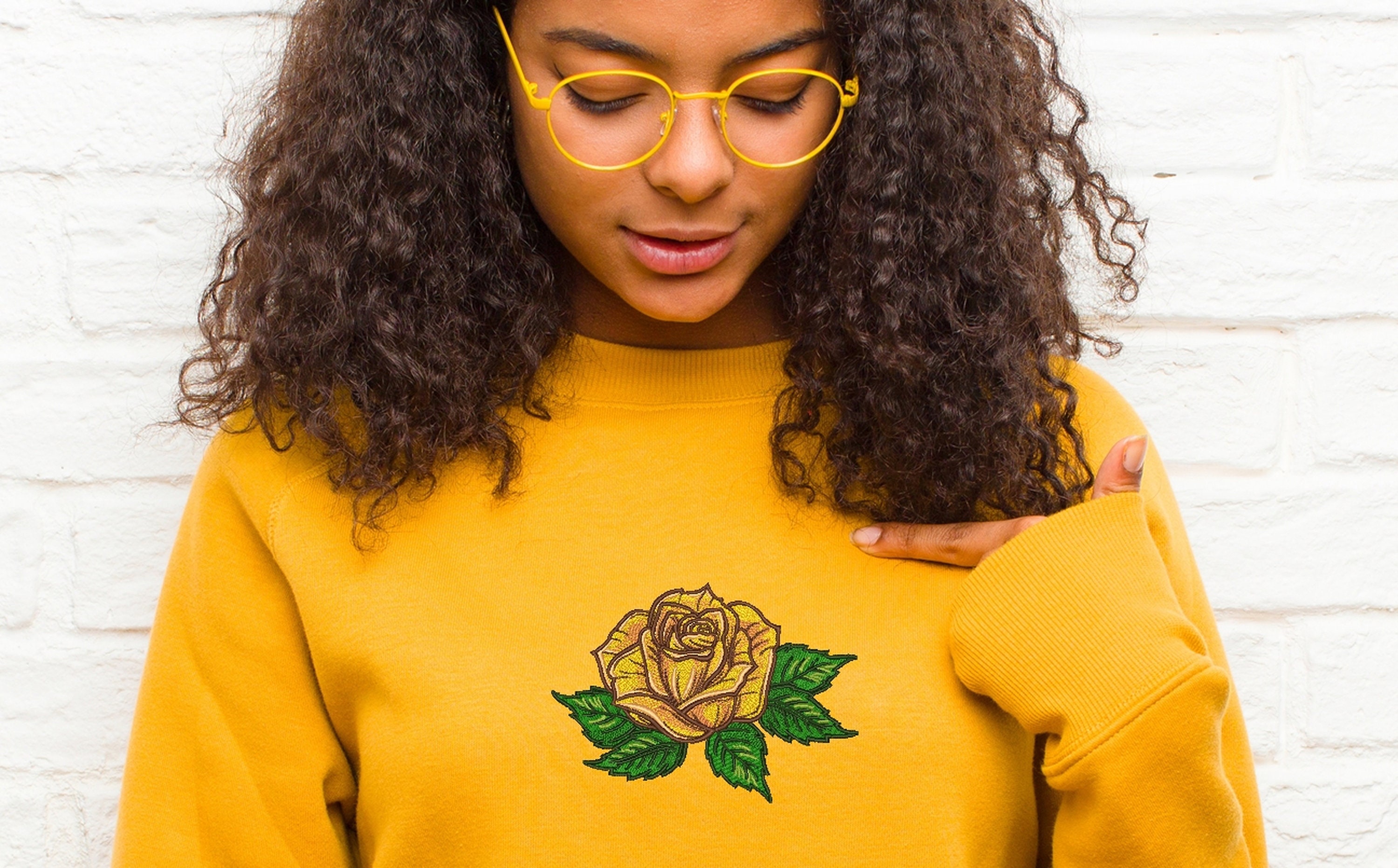 Yellow Rose Embroidery Design, 3 Sizes, Instant Download - Etsy
