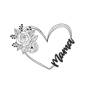 Mother's Day Embroidery Design, Gift for Mom Embroidery File, 4 Sizes ...