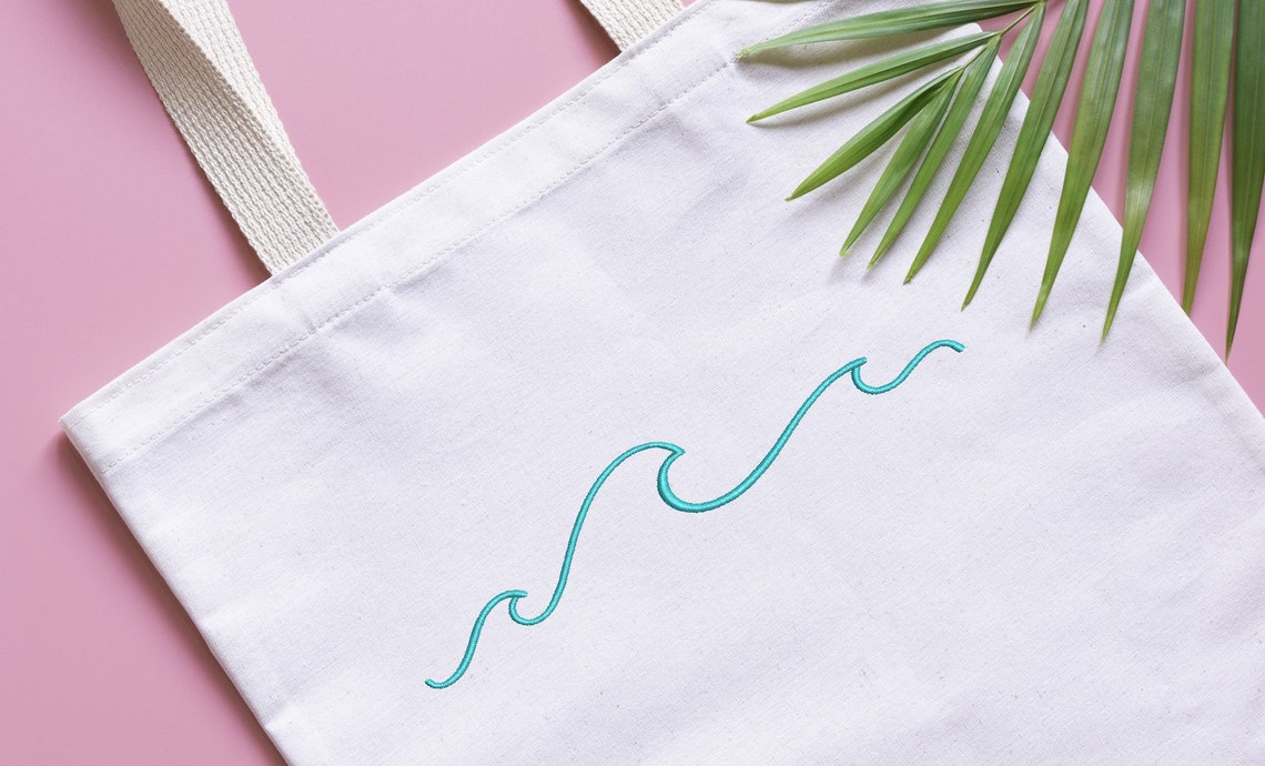 Wave Embroidery Design, Ocean Embroidery, Surf Embroidery File, Seaside ...