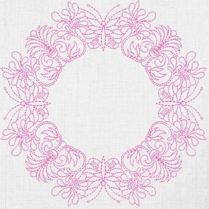 Frame Embroidery Design, Flower Frame Embroidery Design, Machine ...
