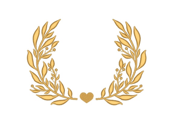 Laurel Embroidery Design Floral Frame Embroidery File 3 - Etsy
