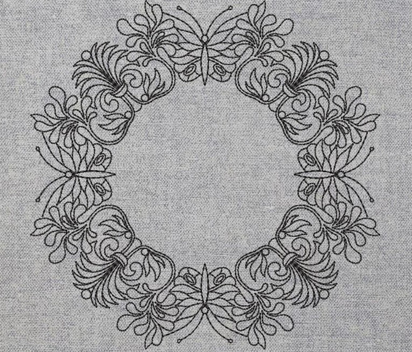 Frame Embroidery Design Flower Frame Embroidery Design - Etsy