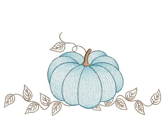 Pumpkin Embroidery Design Autumn Embroidery Design - Etsy