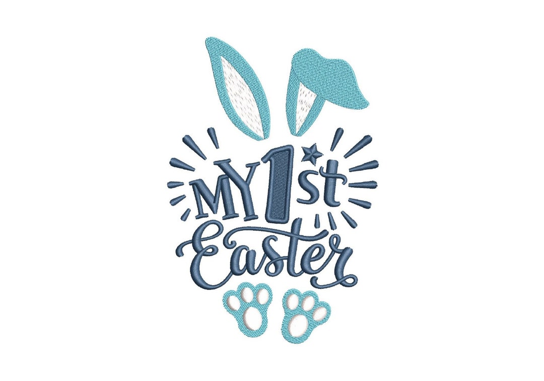 My First Easter Embroidery Design, My 1st Easter Bunny Boy Machine ...
