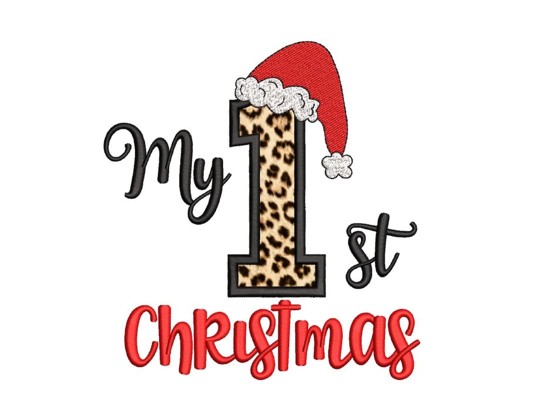 My 1st Christmas Applique Embroidery Design, My First Christmas ...