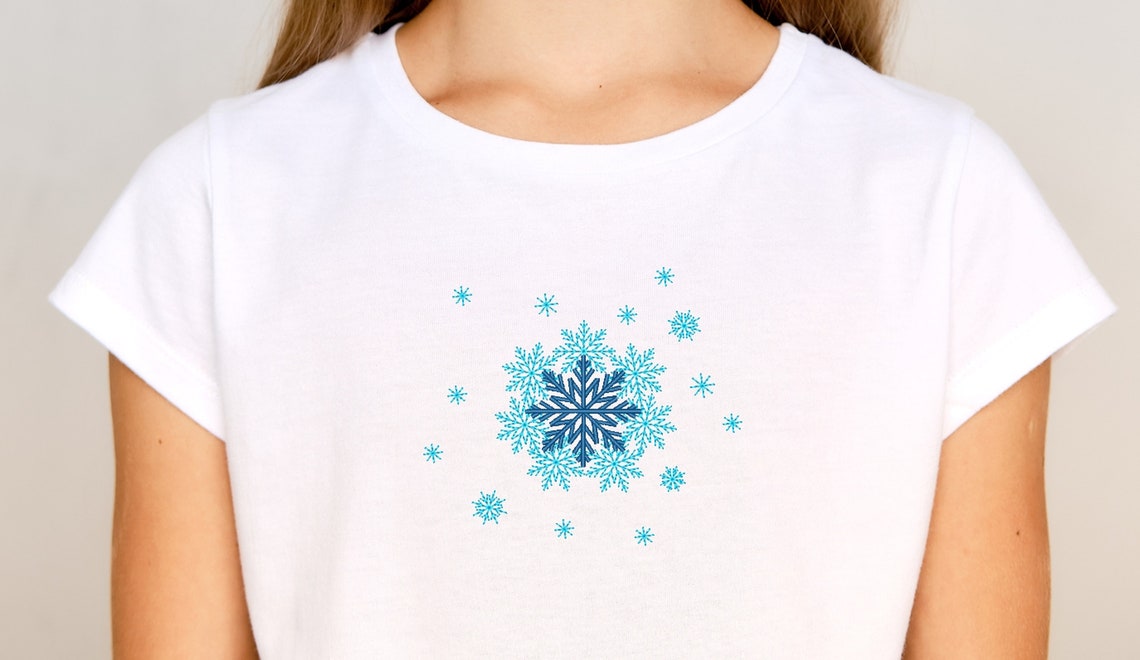 Snowflakes Embroidery Design Winter Embroidery Design 4 | Etsy