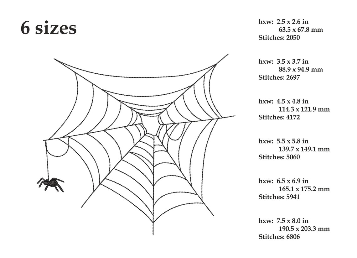 Spider Web Machine Embroidery Design Halloween Embroidery File Spooky ...