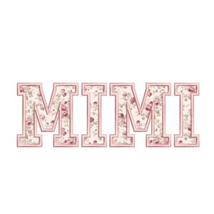 Mimi Applique Embroidery Design, 5 Sizes, Instant Download - Etsy