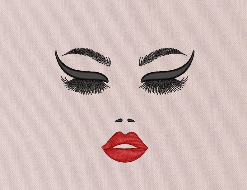 Beautiful Woman Face Embroidery Design Machine Embroidery - Etsy