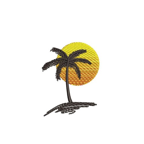 Palm Tree Line Embroidery Design Instant Download - Etsy