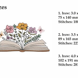 Book With Flowers Embroidery Design, Just One More Chapter Embroidery ...