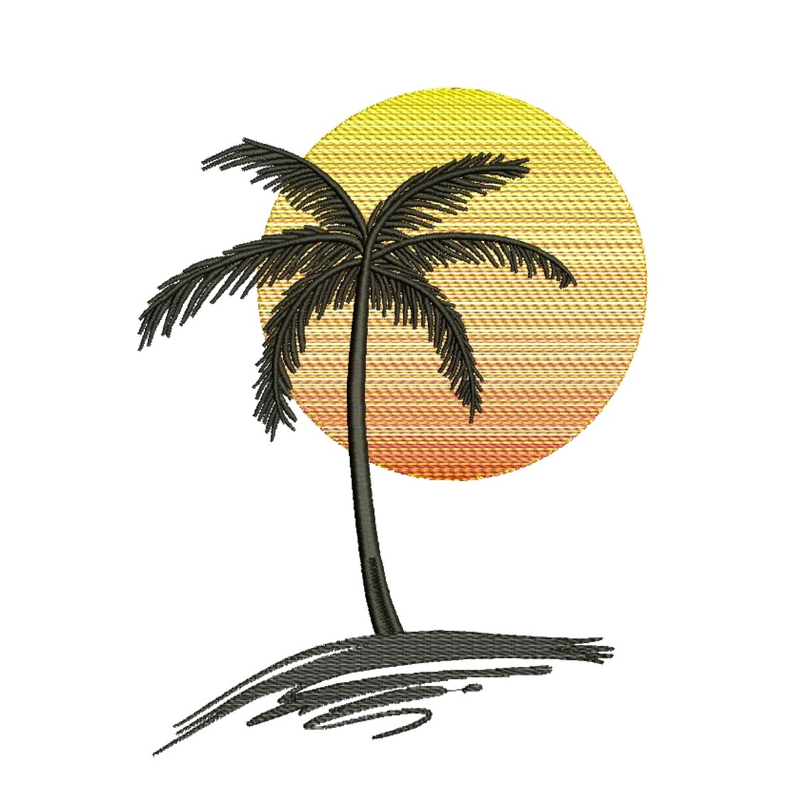 Palm Tree Embroidery Design Summer Embroidery - Etsy