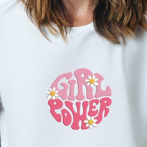 Girl Power Machine Embroidery Design, Women Empowerment Embroidery File ...