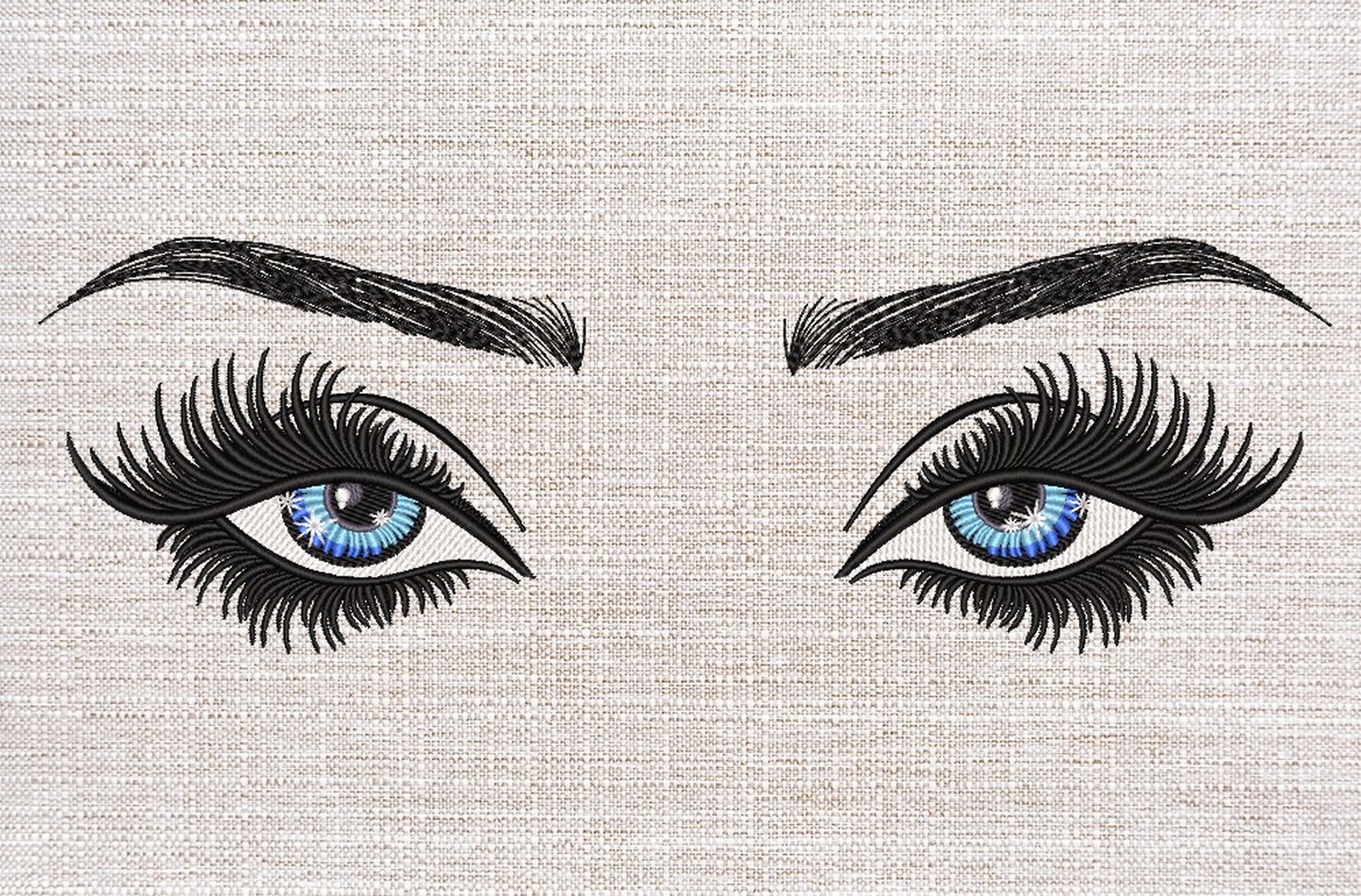 Eyes Embroidery Design Eyelashes Embroidery Design 6 Sizes - Etsy