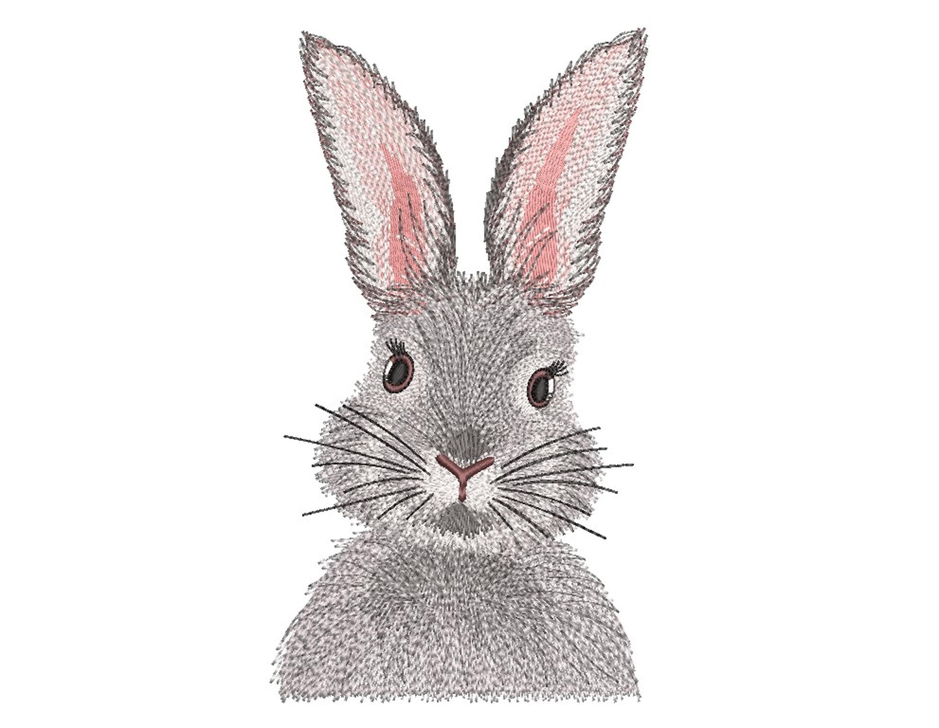 Bunny Embroidery Design 3 Sizes Instant Download - Etsy