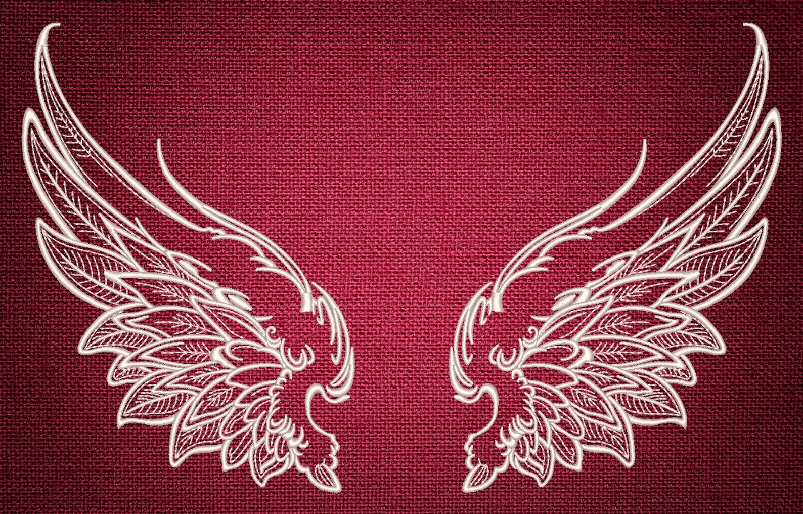 Wings Embroidery Design 3 Sizes Instant Download | Etsy