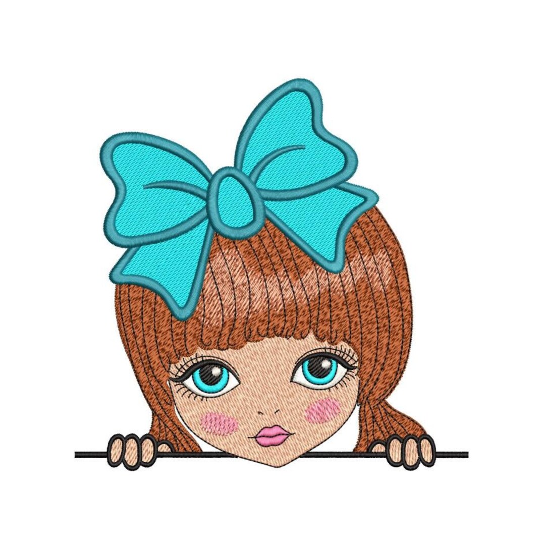 Girl Embroidery Design, 4 Sizes, Instant Download - Etsy