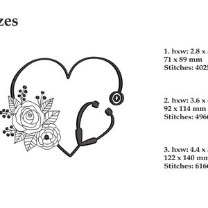 Nurse Floral Frame Embroidery Design, Nurse Life Embroidery, Nurse ...