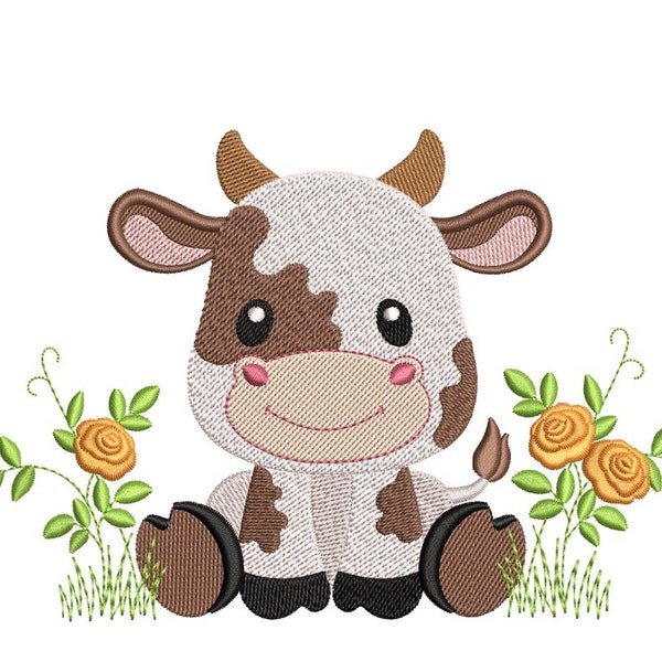 Cow Embroidery - Etsy