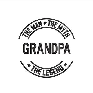 Grandpa Machine Embroidery Design, 4 Sizes, Instant Download - Etsy