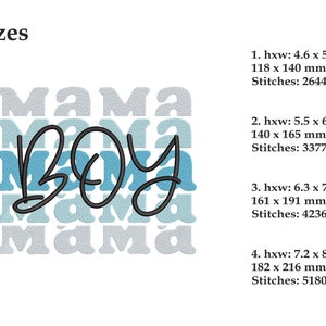 Boy Mama Embroidery Design, 4 Sizes, Instant Download - Etsy