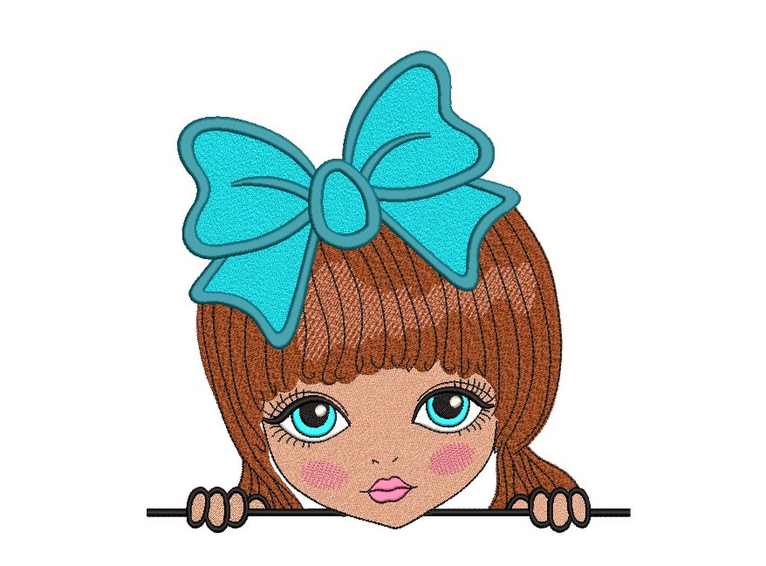 Girl Embroidery Design, 4 Sizes, Instant Download - Etsy