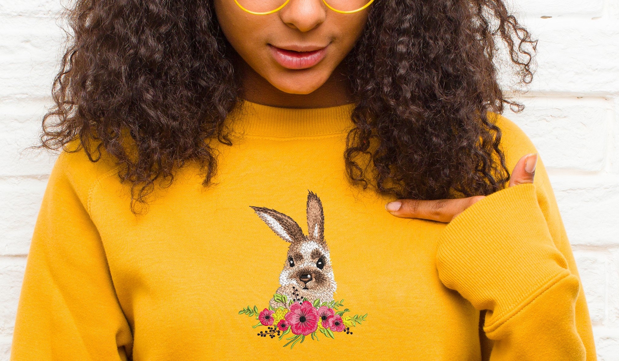 Bunny Embroidery Design 3 Sizes Instant Download - Etsy