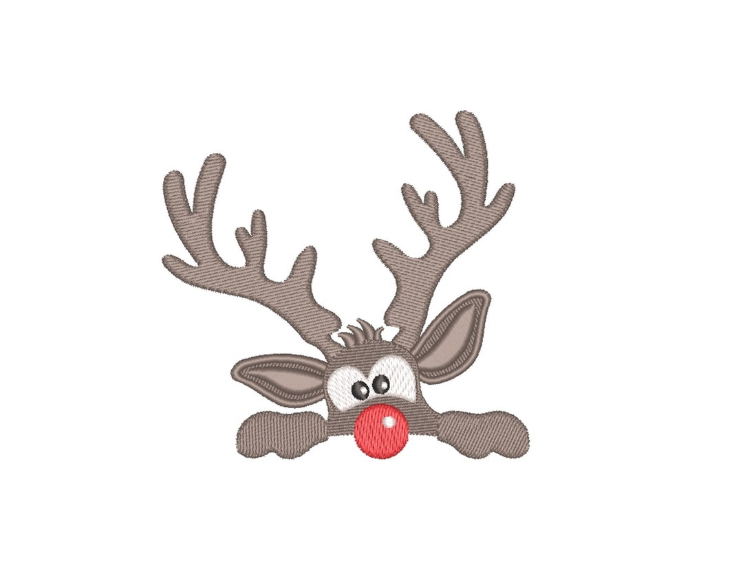 Christmas Reindeer Embroidery Design, Reindeer Monogram Embroidery File ...