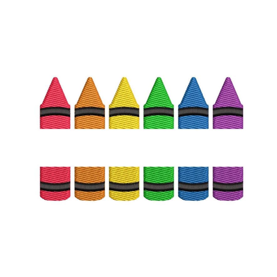 Split Pencils Embroidery Design, Back to School Embroidery, 3 Sizes ...