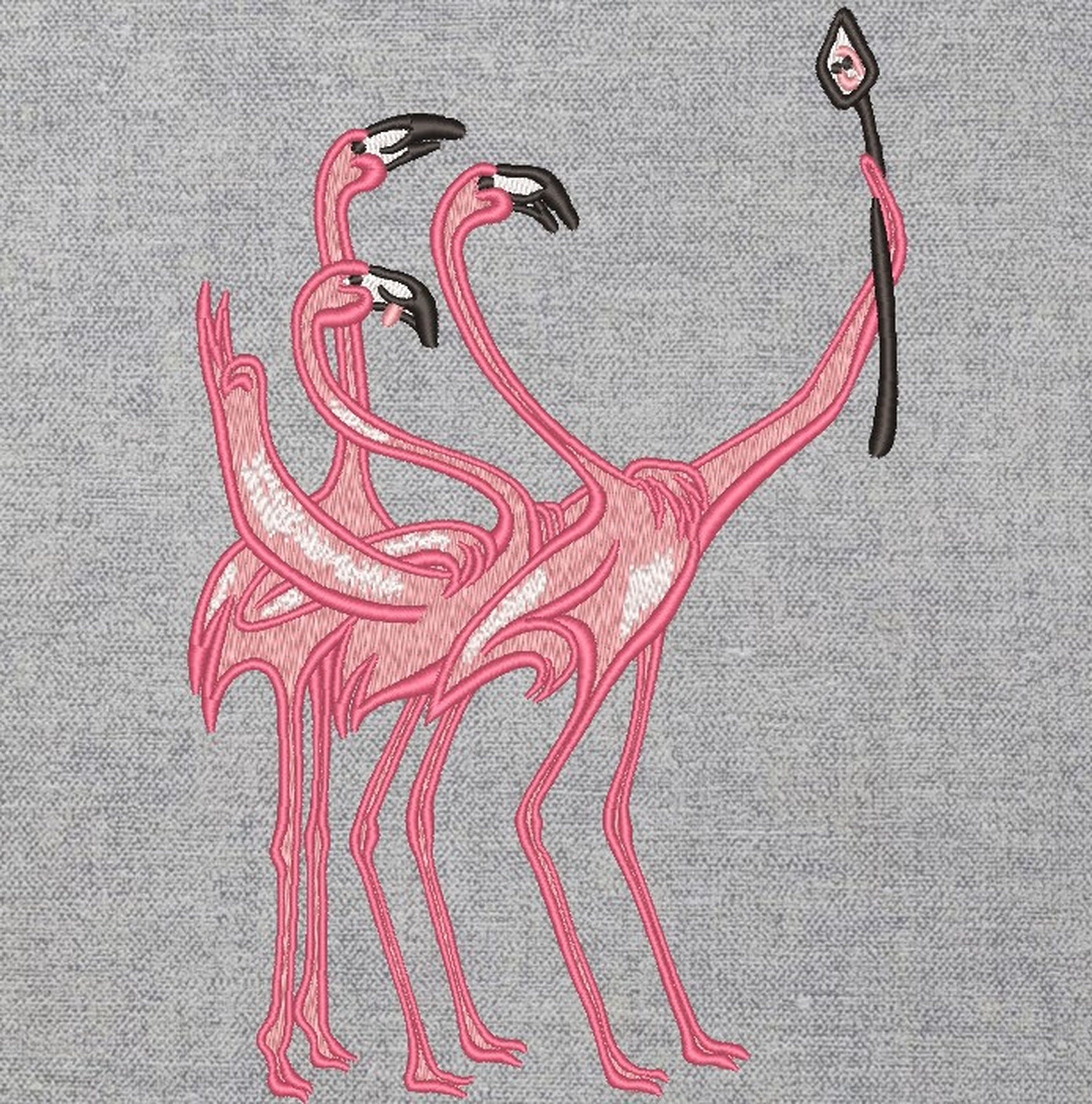 Flamingos Embroidery Design, Flamingo Summer Embroidery Design - Etsy