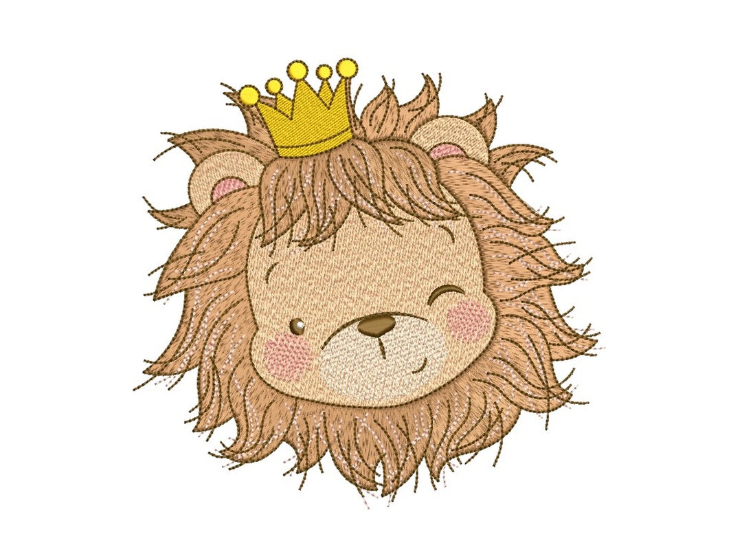 Cute Baby Lion Embroidery Design, 4 Sizes, Instant Download - Etsy