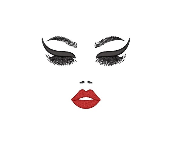 Beautiful Woman Face Embroidery Design Machine Embroidery - Etsy