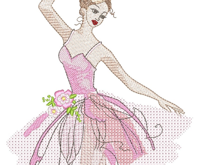 Ballerina Embroidery Design, 3 Sizes, Instant Download - Etsy