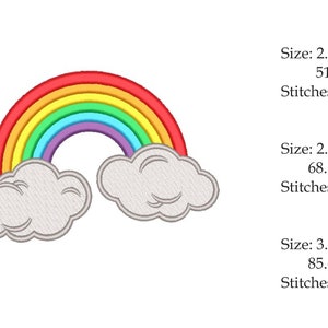 Rainbow Embroidery Design, 3 Sizes, Instant Download - Etsy