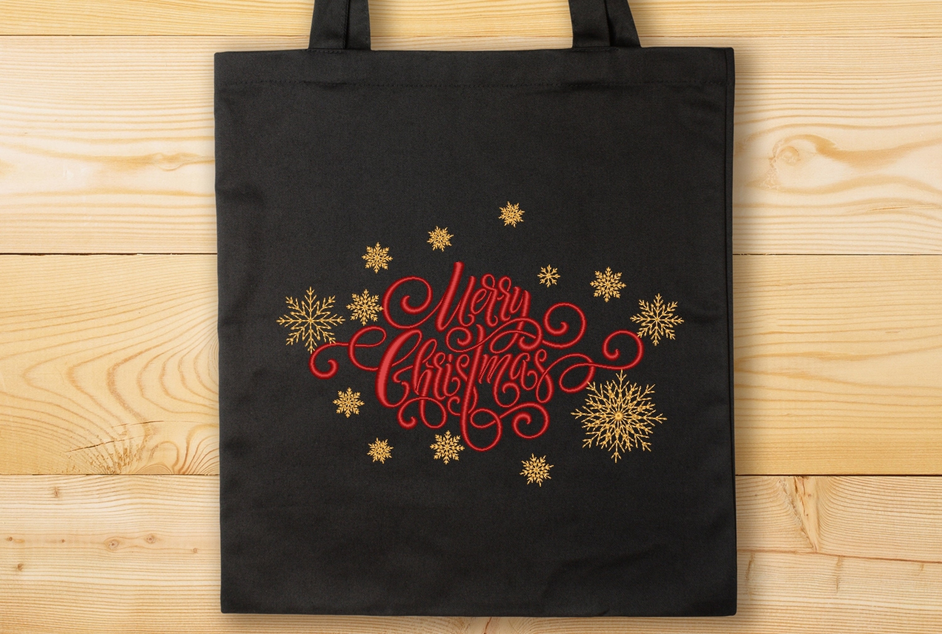 Merry Christmas Machine Embroidery Design 4 Sizes Instant - Etsy