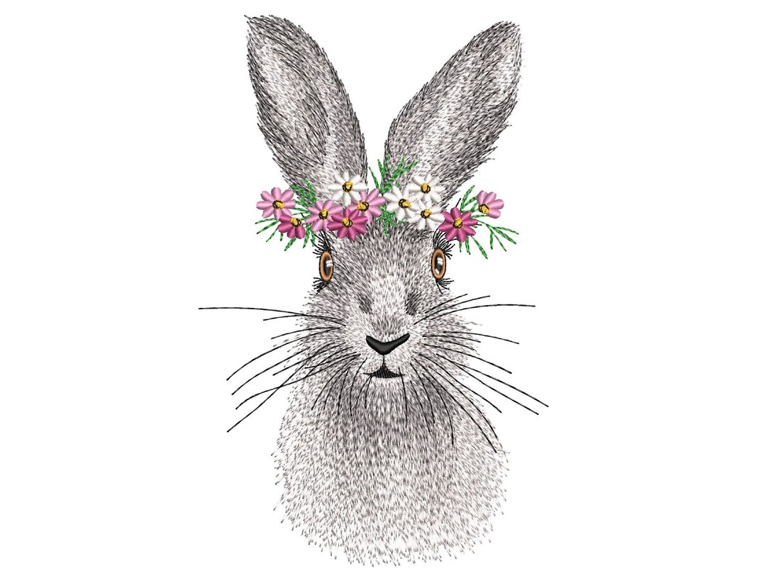 Bunny Embroidery Design, 4 Sizes, Instant Download - Etsy