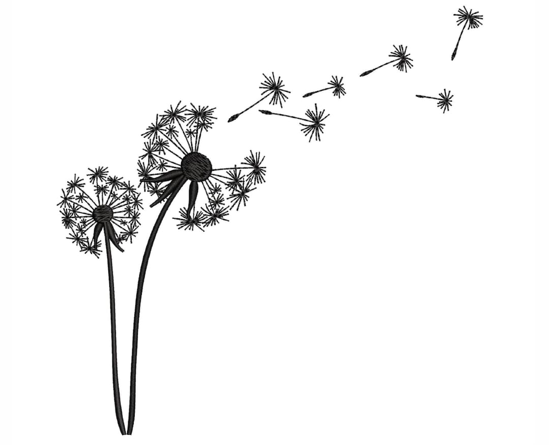 Dandelion Embroidery Design, 5 Sizes, Instant Download - Etsy