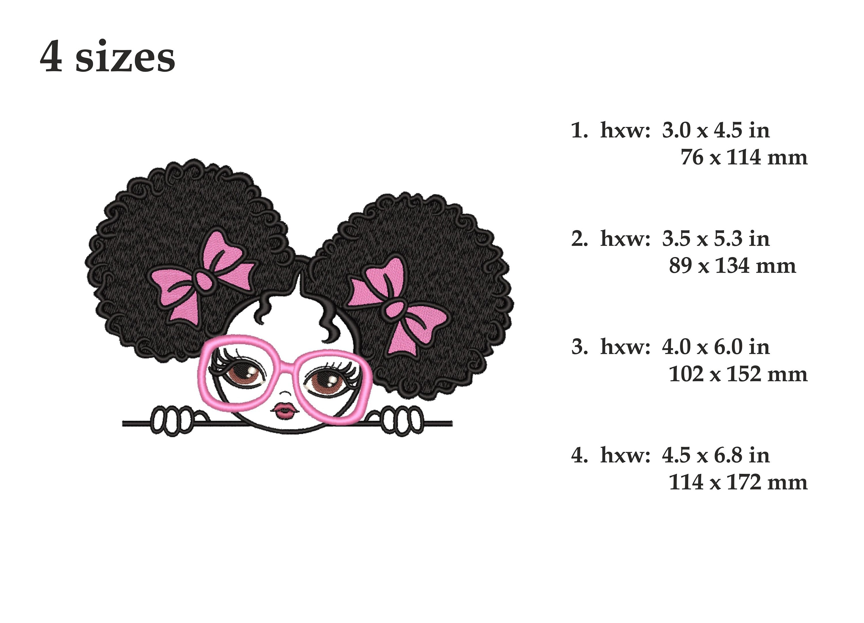 Girl Embroidery Design 4 Sizes Instant Download - Etsy