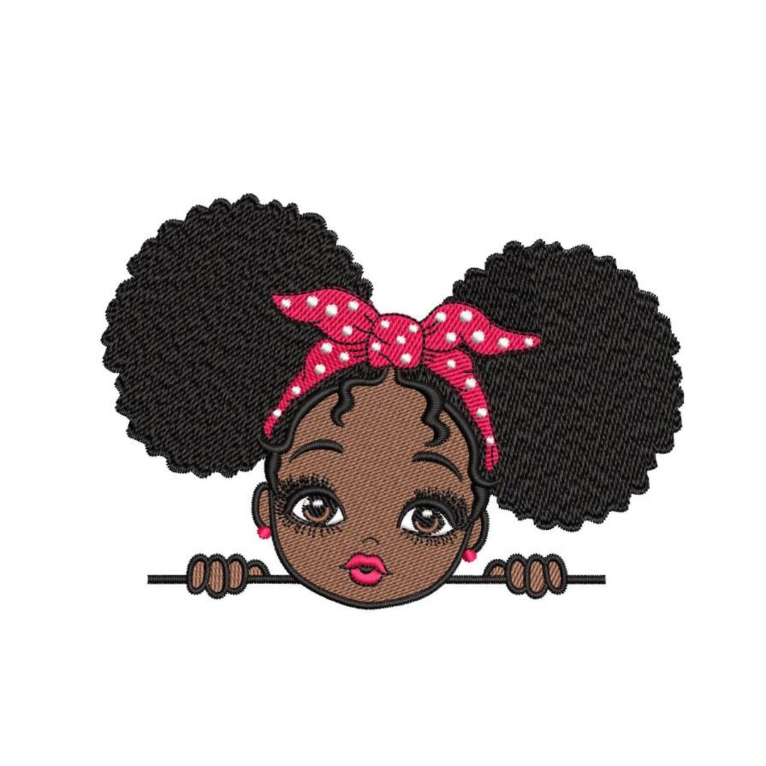 Black Girl Embroidery Design Afro Woman Machine Embroidery File for 5x7 ...