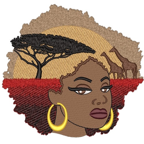 Woman Machine Embroidery Design Instant Download - Etsy