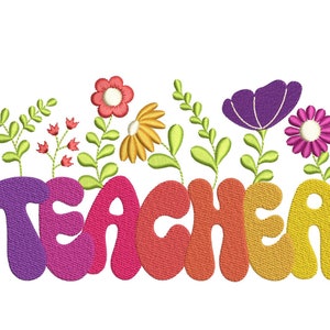 Teacher Embroidery Design, Back to School Embroidery, Teacher Gift ...