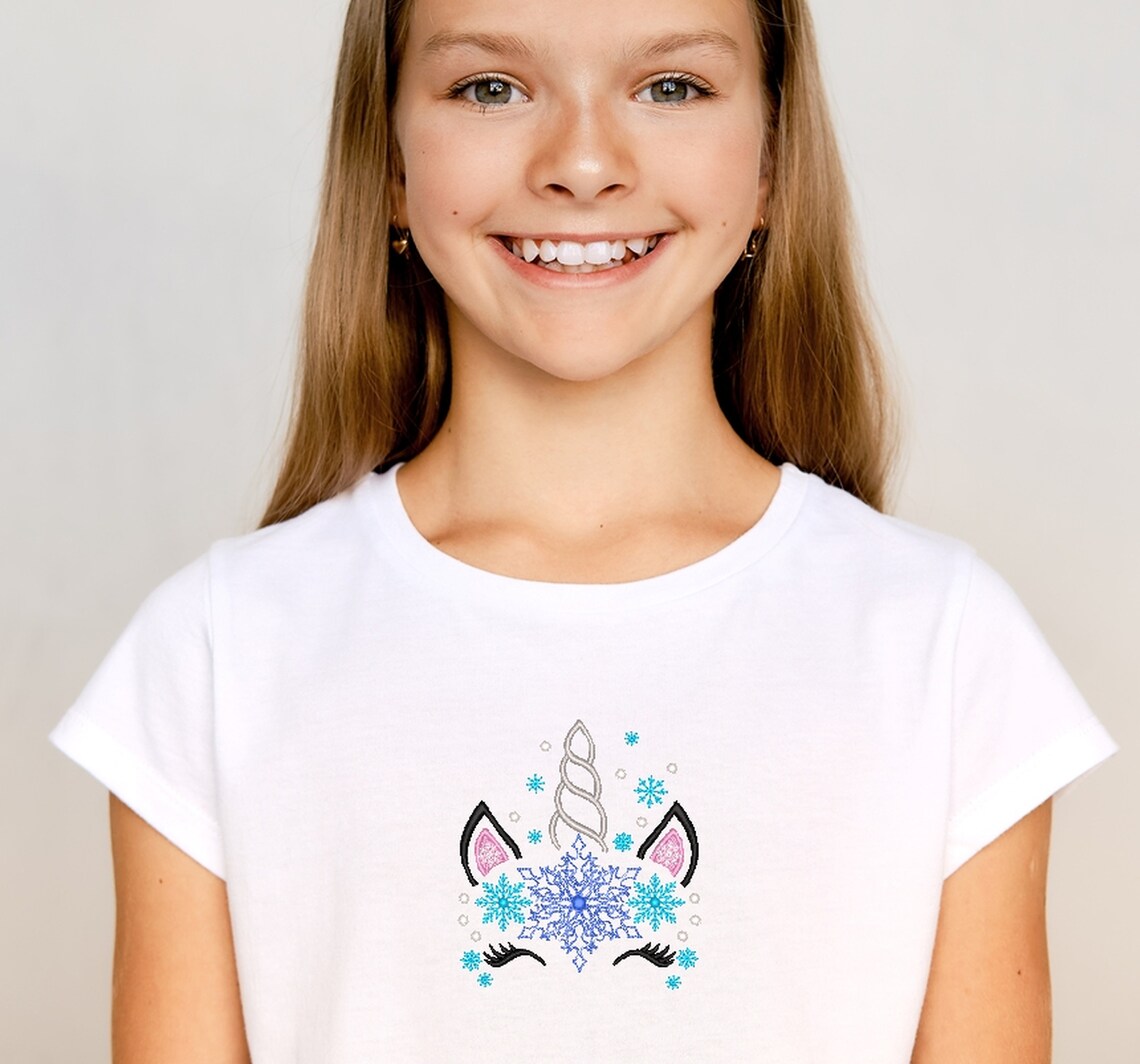 Christmas Winter Unicorn Embroidery Design for 4x4 5x7 Hoops Instant ...