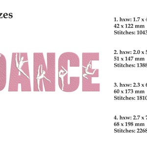 Dance Embroidery Design, Dancer Jazz Ballet Embroidery File, Embroidery ...