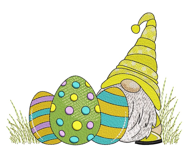 Easter Gnome Embroidery Design, 3 Sizes, Instant Download - Etsy