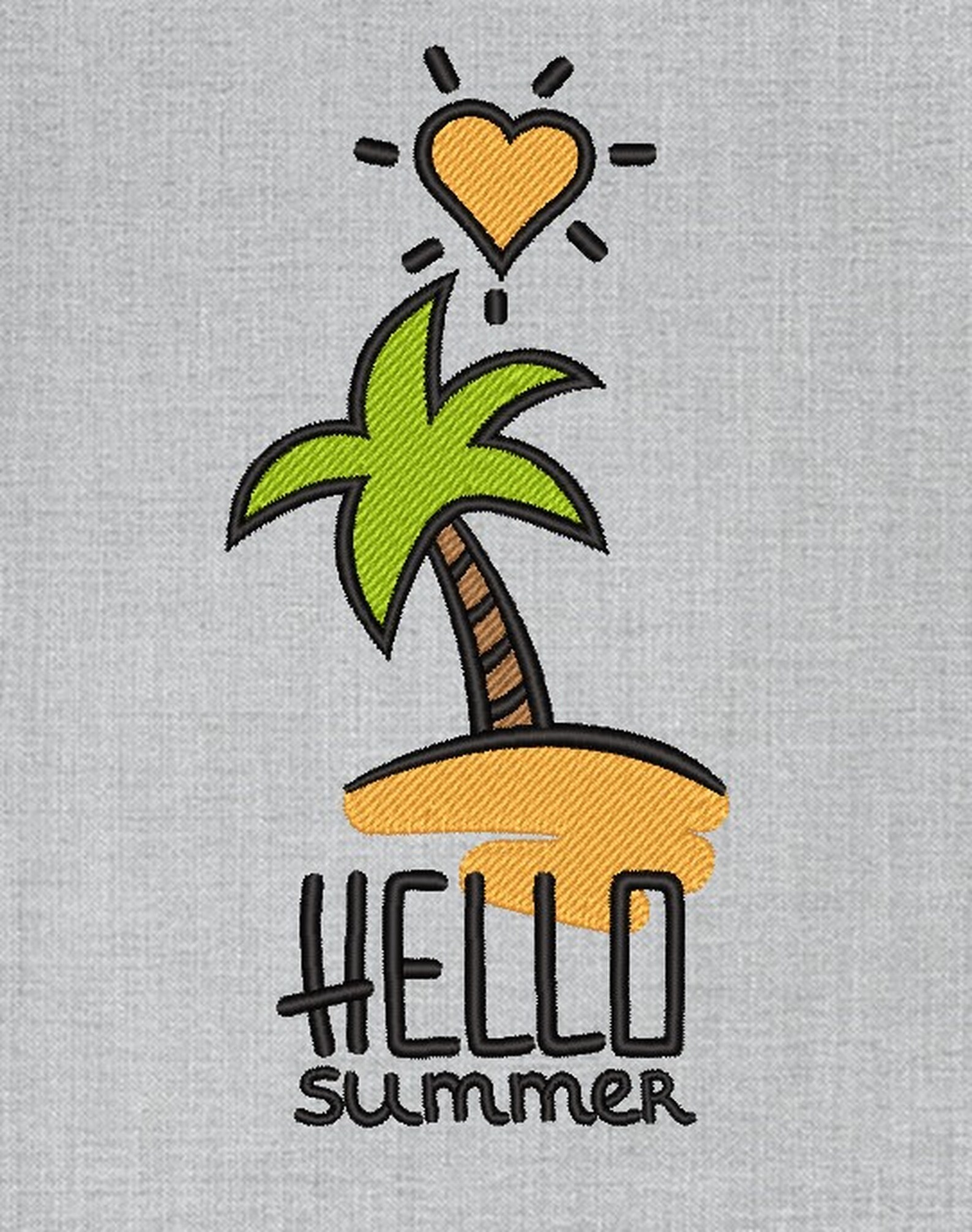 Summer Machine Embroidery Design Beach Embroidery Design - Etsy