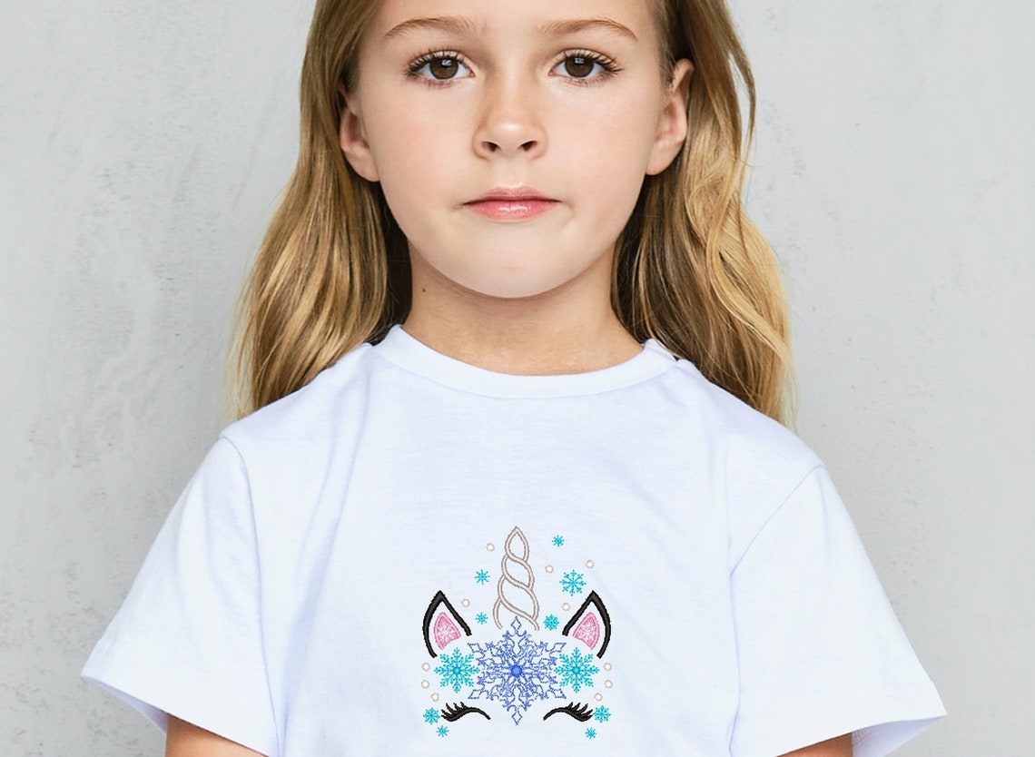 Christmas Winter Unicorn Embroidery Design for 4x4 5x7 Hoops Instant ...
